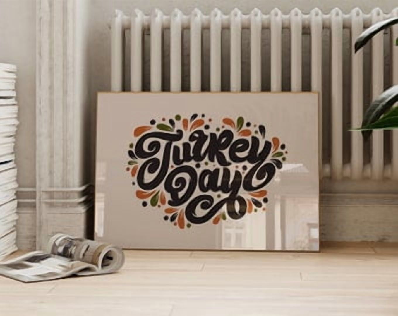 Boho Thanksgiving Typography Poster Autumn Wall Art, Poster Home Decor ...