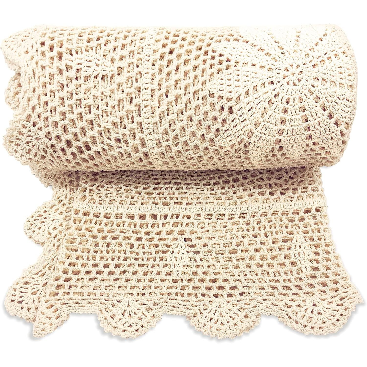 Boho Throw Blanket, 50"x60", 100% Handmade Crochet Throw Blankets,100% ...