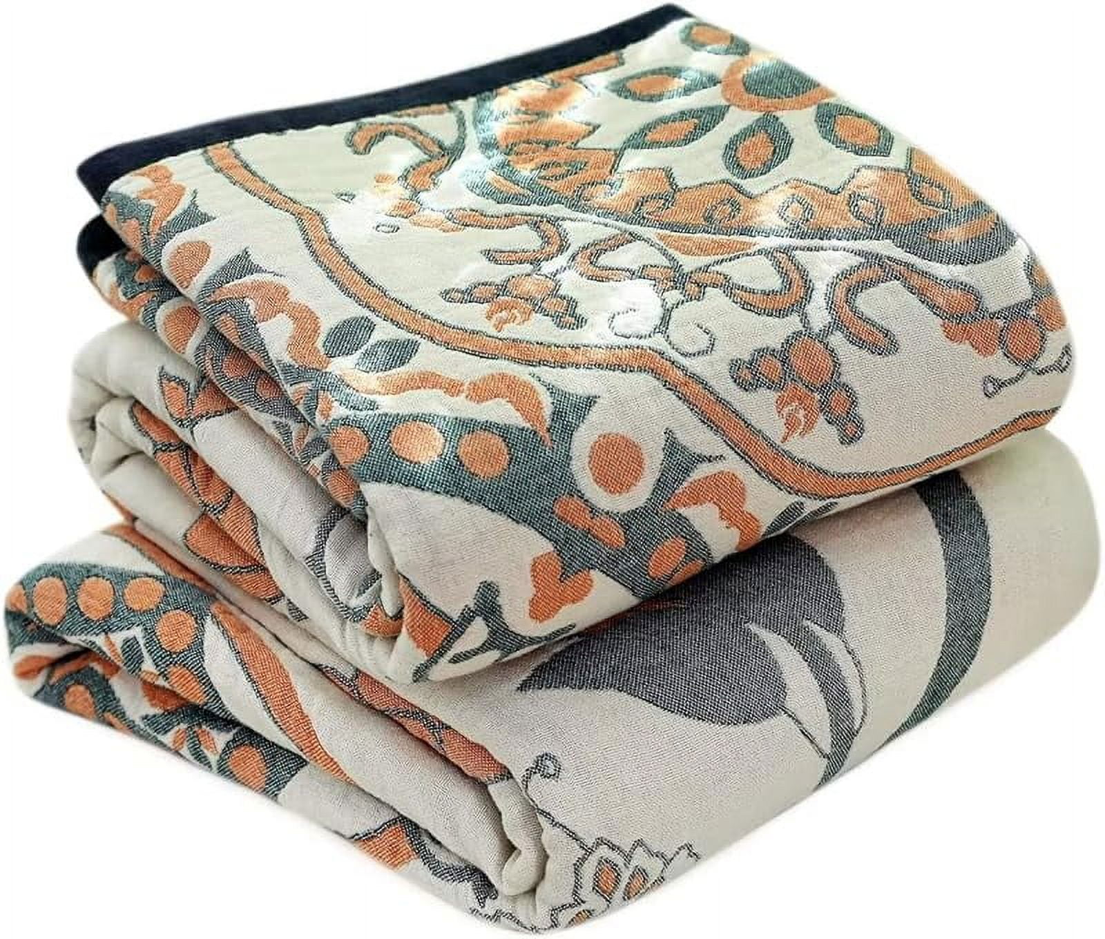 Boho Throw Blanket for Bed - 100% Cotton Ultra Soft Rustic Quilt ...