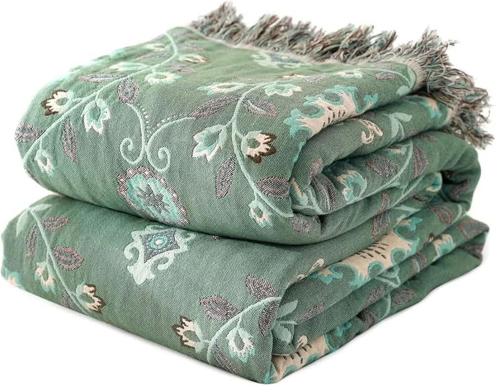 Boho Throw Blanket for Bed - 100% Cotton Ultra Soft Rustic Quilt ...