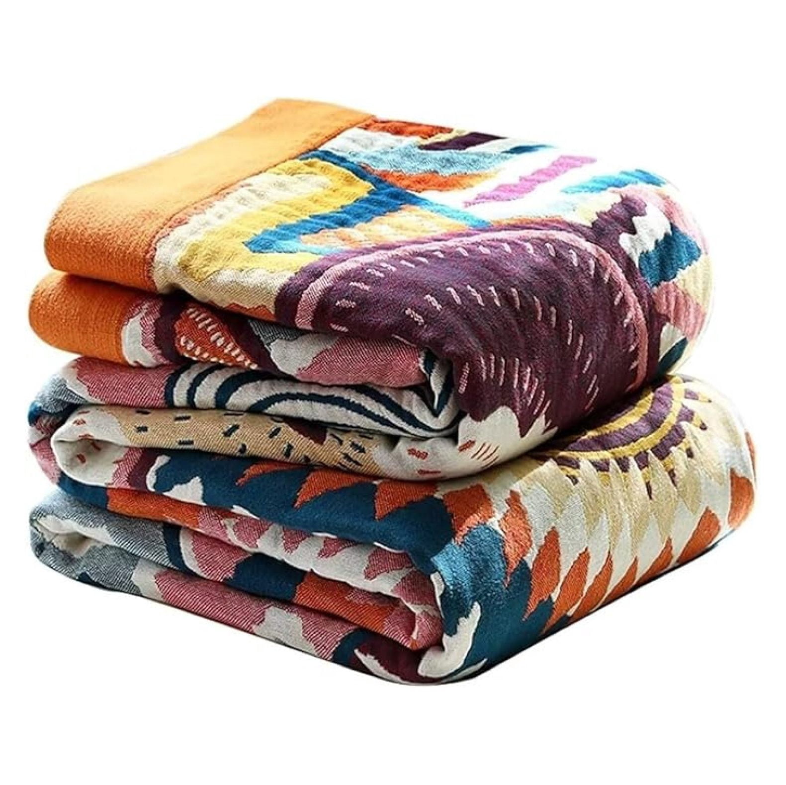 Boho Throw Blanket Queen Size for Bed Couch,100% Cotton Soft Cozy ...
