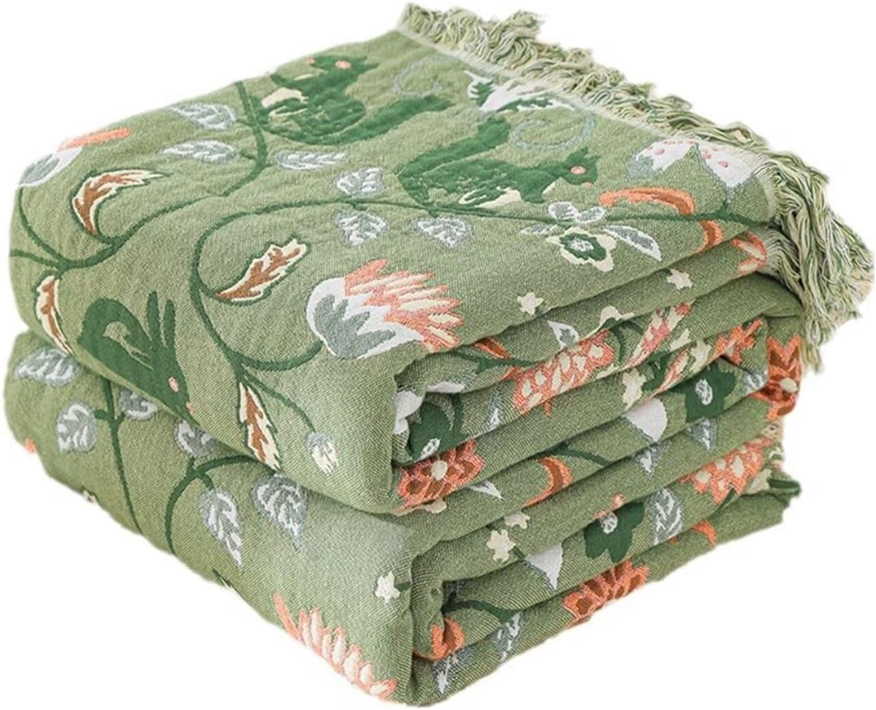 Boho Throw Blankets for Bed Couch, 100% Soft Cozy Cotton Rustic Quilt ...
