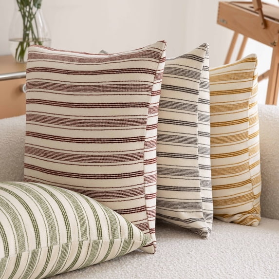 Boho Throw Pillow Cover, Digital Print Sofa Cushion Case, Washed Linen ...