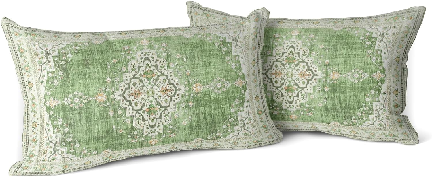 Boho Throw Pillow Covers 12x20 inch Set of 2 Bohemian Carpet Throw ...