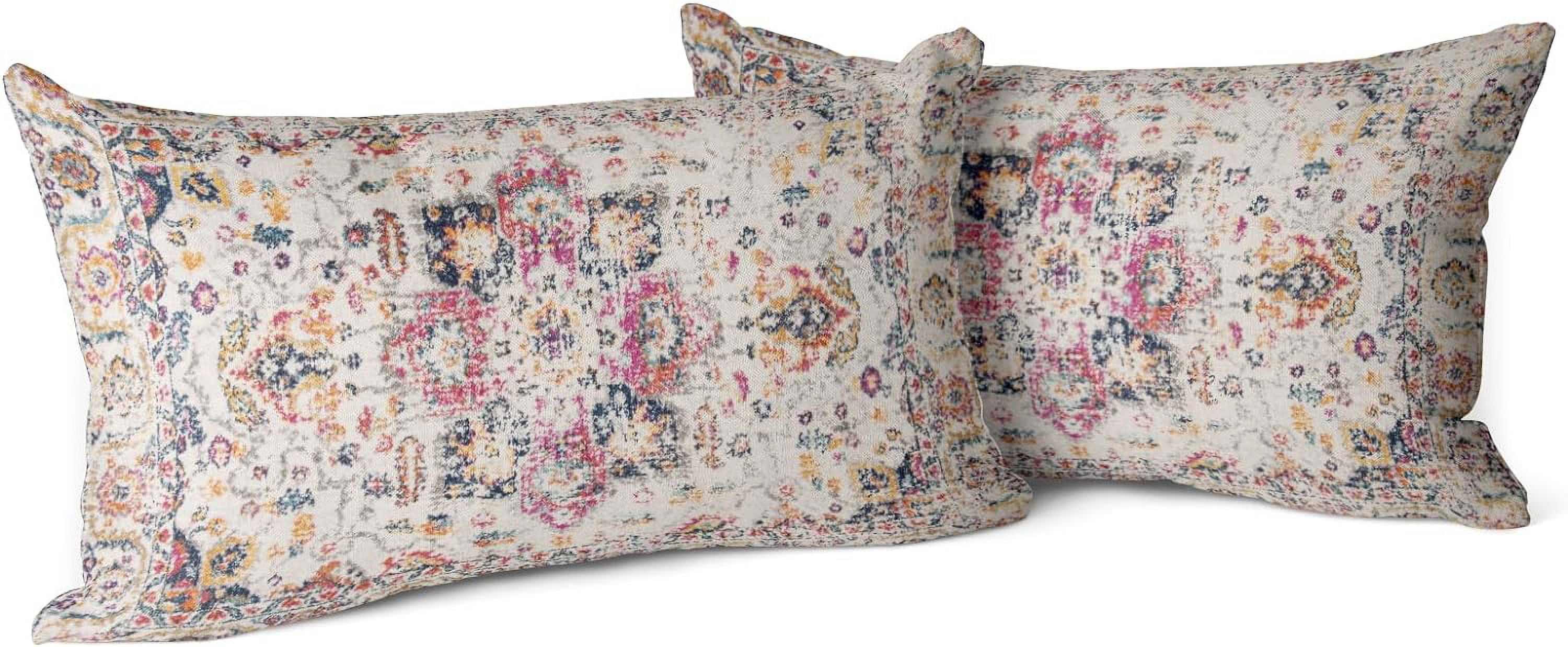 Boho Throw Pillow Covers 12x20 inch Set of 2 Burnt Yellow Terracotta ...