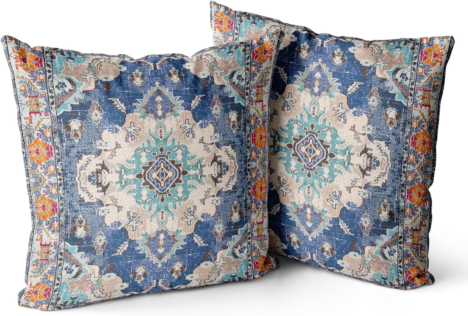 Boho Throw Pillow Covers 16x16 inch Set of 2 Monaco Rug Persian Carpet ...