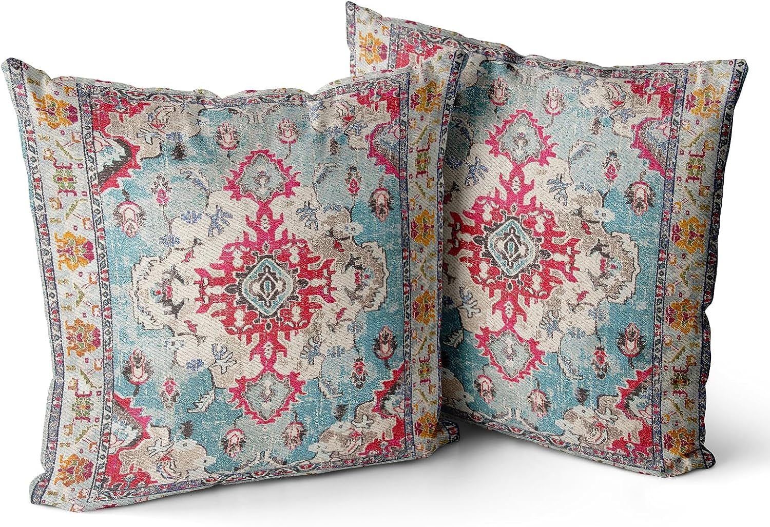 Boho Throw Pillow Covers 16x16 inch Set of 2 Monaco Rug Persian Carpet ...