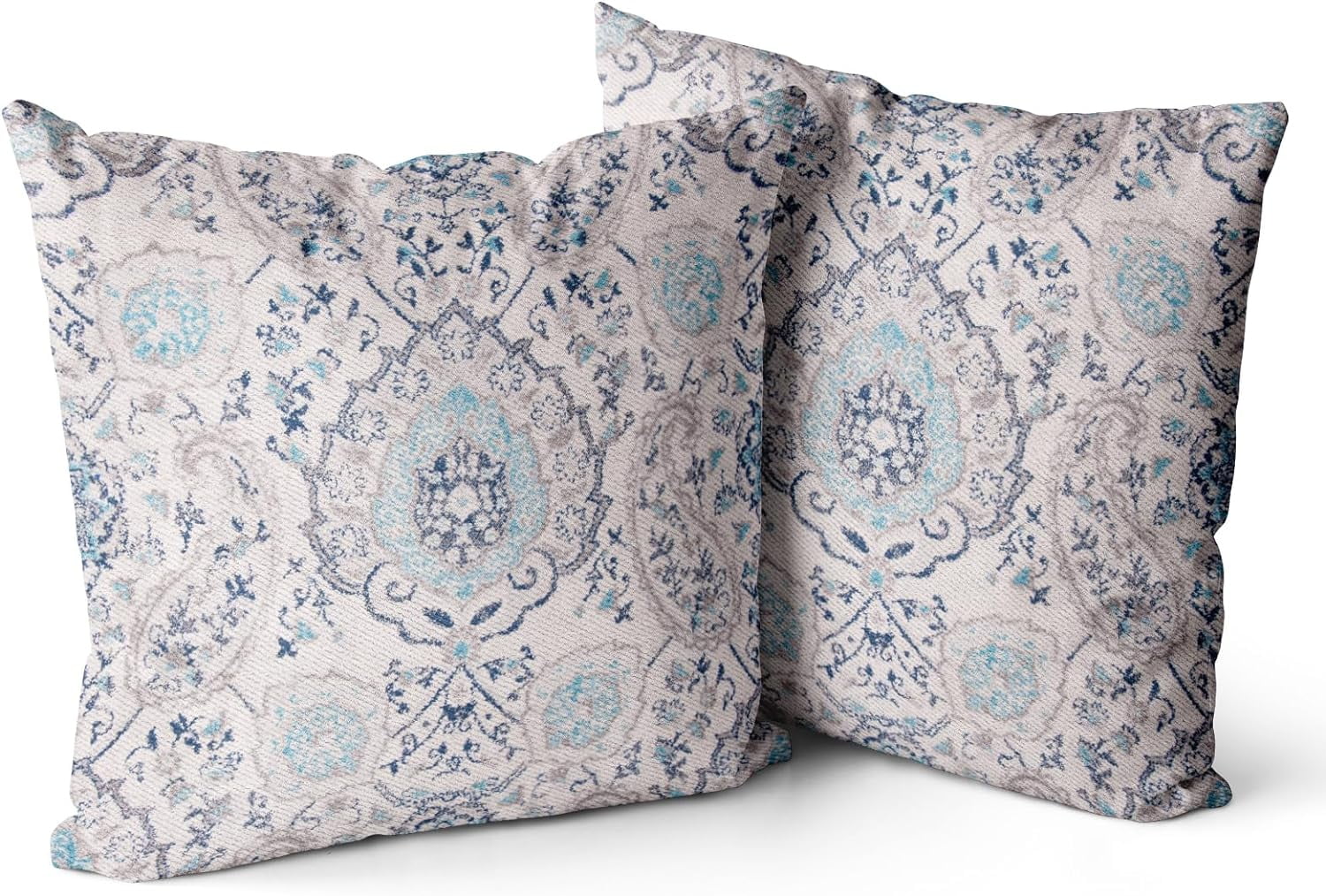 Boho Throw Pillow Covers 18x18 inch Set of 2 Terracotta Rust Blue ...