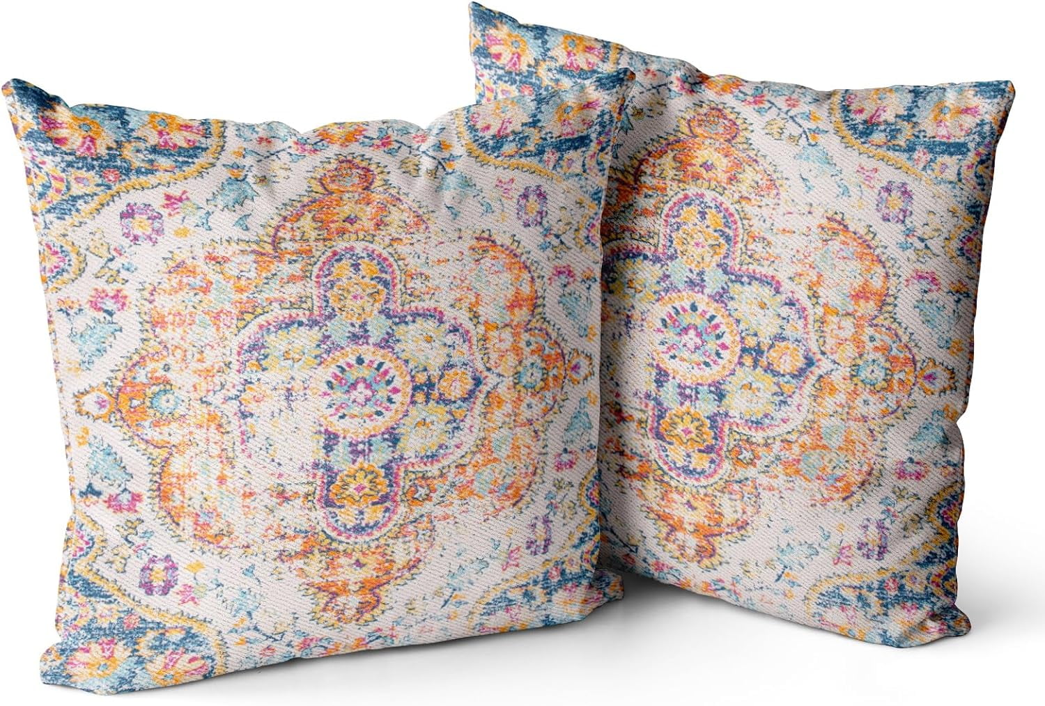 Boho Throw Pillow Covers 20x20 inch Set of 2 Burnt Orange Terracotta ...