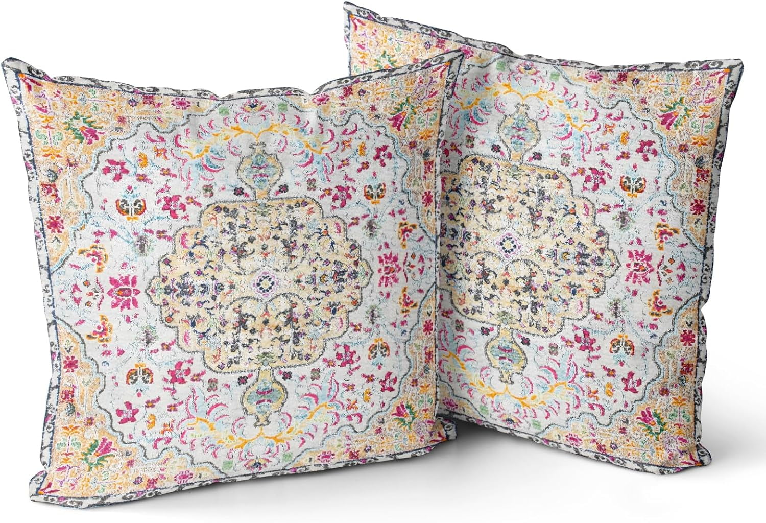 Boho Throw Pillow Covers 20x20 inch Set of 2 Monaco Rug Carpet Double ...