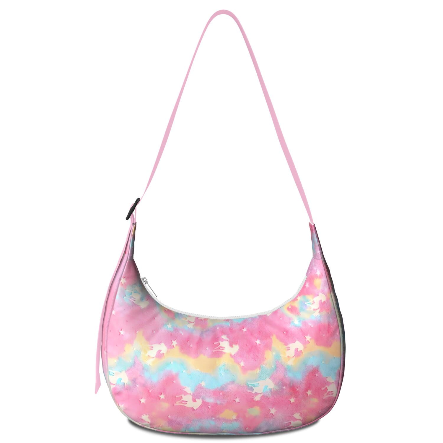 Boho Tie Dye Crossbody Handbag for Women, Vintage Rainbow Watercolor ...