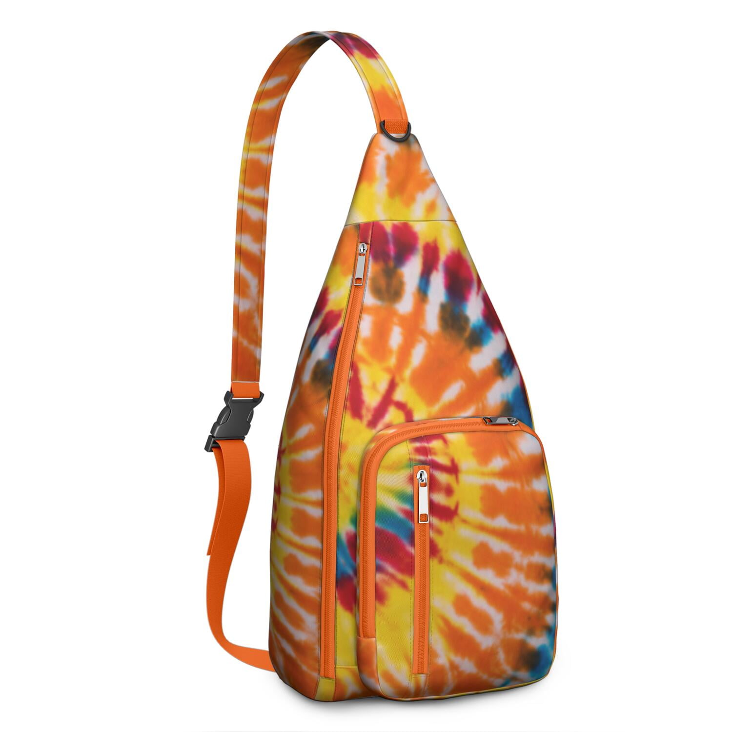 Boho Tie Dye Sling Bag - Rainbow Watercolor Print Crossbody Backpack ...
