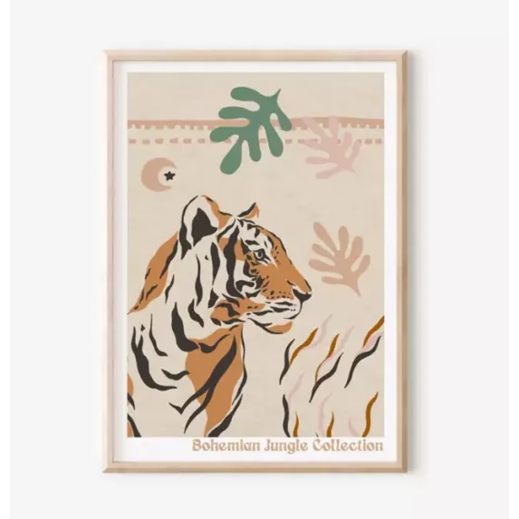 Boho Tiger Print - Nursery Print Nursery Jungle Decor Wild Animal ...