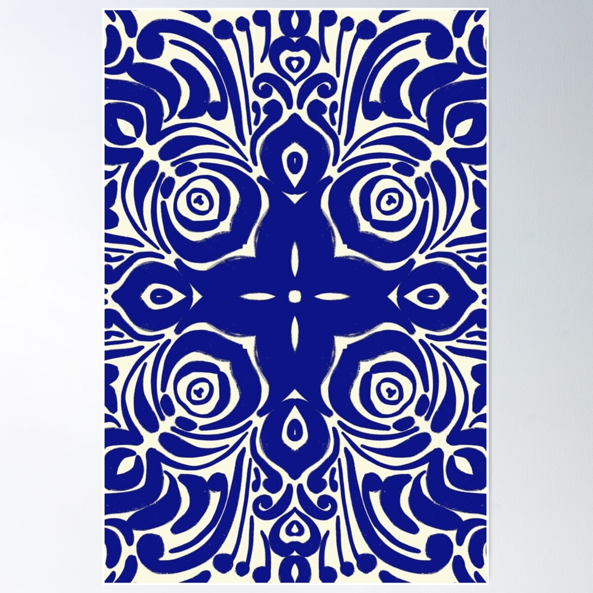 Boho Tile Pattern Poster Wall Art, Modern Wall Decor For Living Room ...