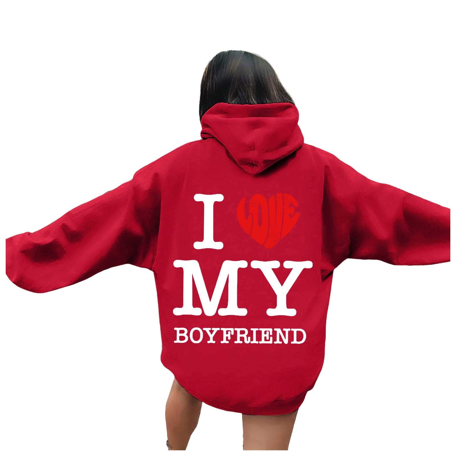 Boho Top for Women Valentine'S Day Word Graphic Preppy Clothes Long ...