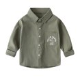 Boho Tops for Boy Cartoon Long Sleeve Gentleman Lapel Button Boys ...