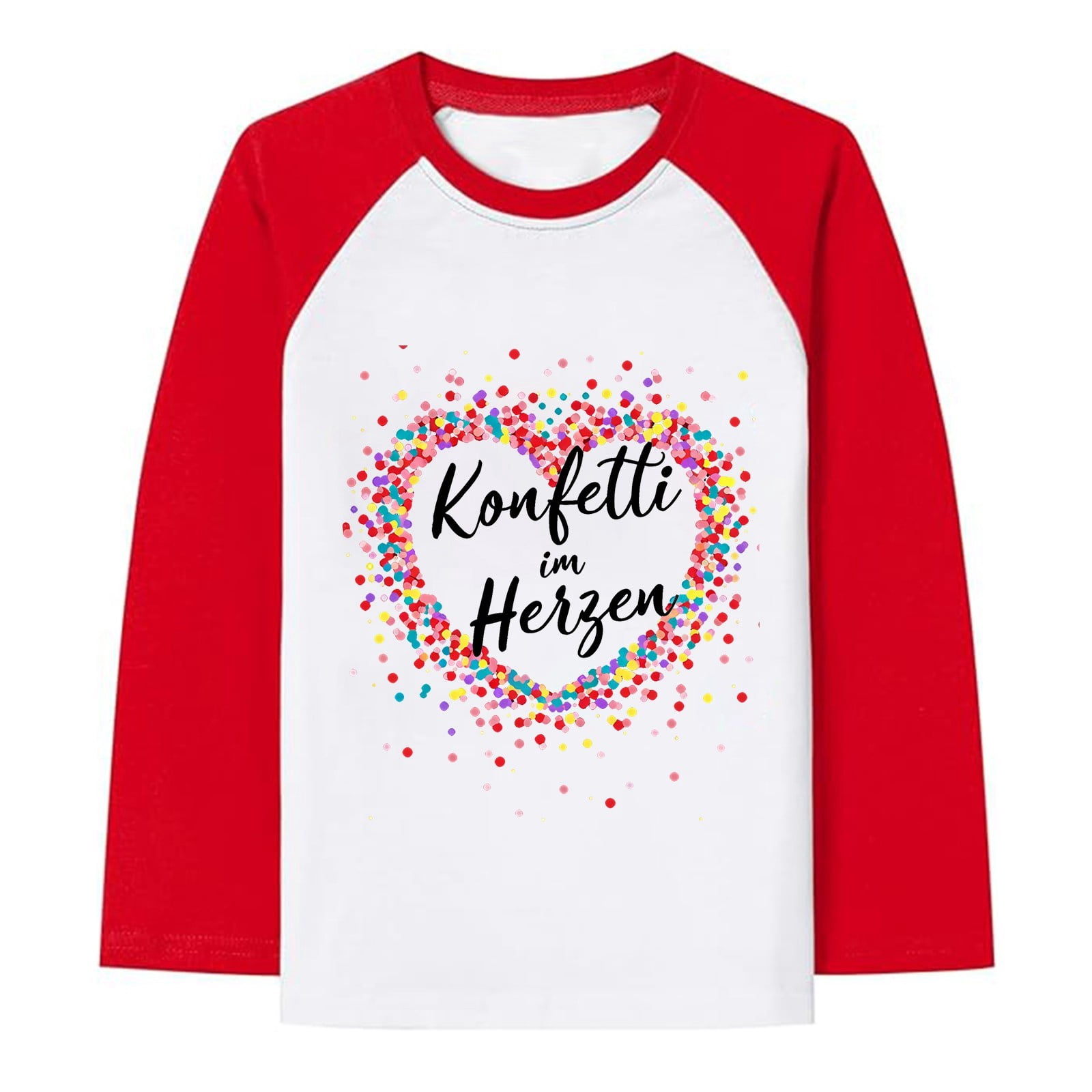 Boho Tops for Girl Solid Color Round Neck Long Sleeved Girls Blouse,Red ...