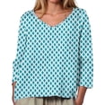 Boho Tops for Women Design Split Sleeve Printed Stylish Beach Vacation ...