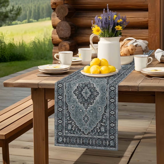 Boho Traditional Flower Table Runner 60 Inch Long Retro Tribal Ethnic ...