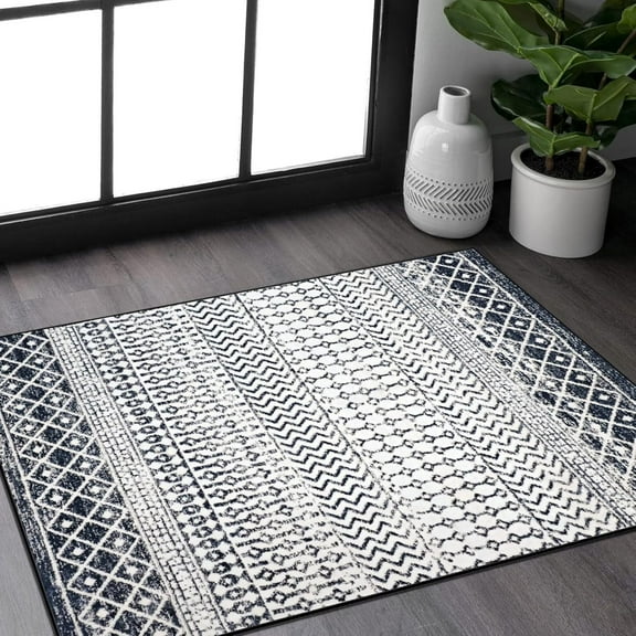 Blue Aztec Bathroom Mats 2x3 FT, Non Slip Small Kitchen Mat, Boho ...
