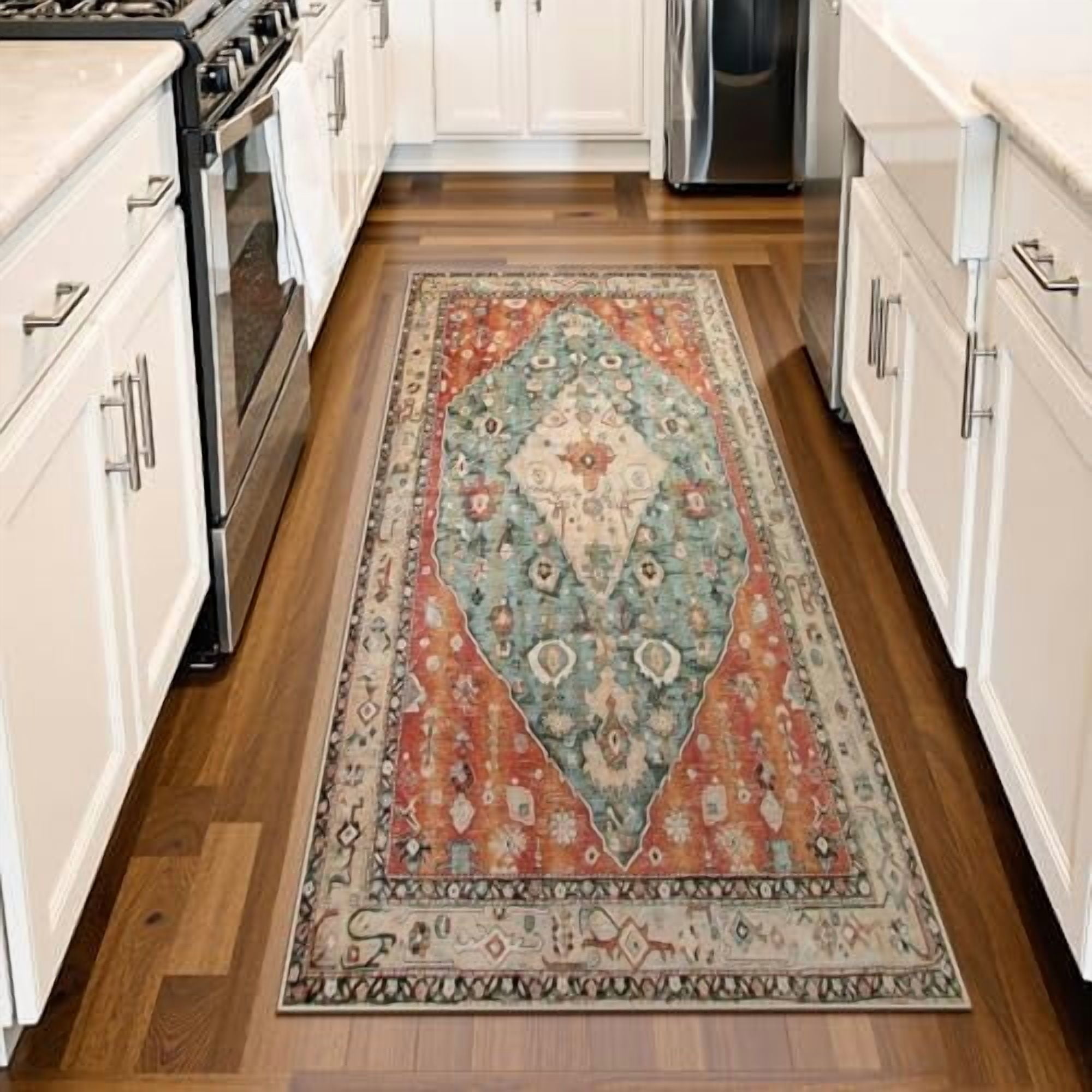 Boho Tribal 2x4.3 Washable Rug Runners for Hallways Non Slip, Kitchen ...