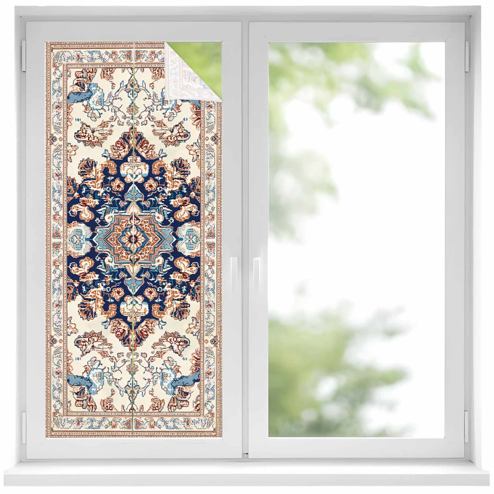 Boho Tribe Window Privacy Film, Southwest Aztec Colorful Abstract ...
