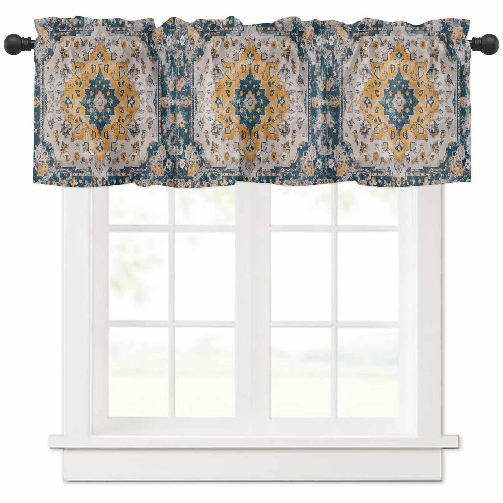 Boho Tribes Valances for Windows Farmhouse Kitchen Curtains Valances ...