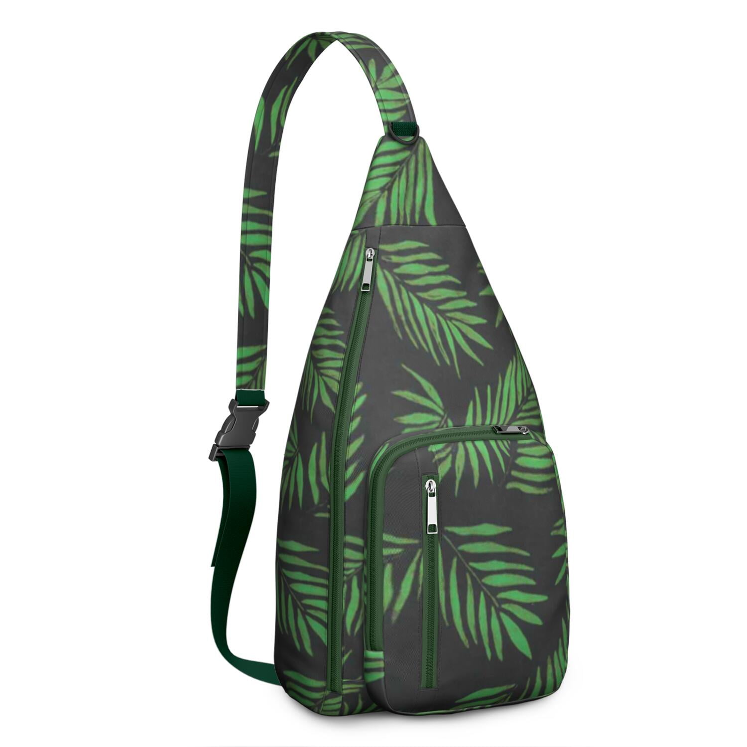 Boho Tropical Floral Sling Backpack – Hawaiian Print Hiking Daypack ...