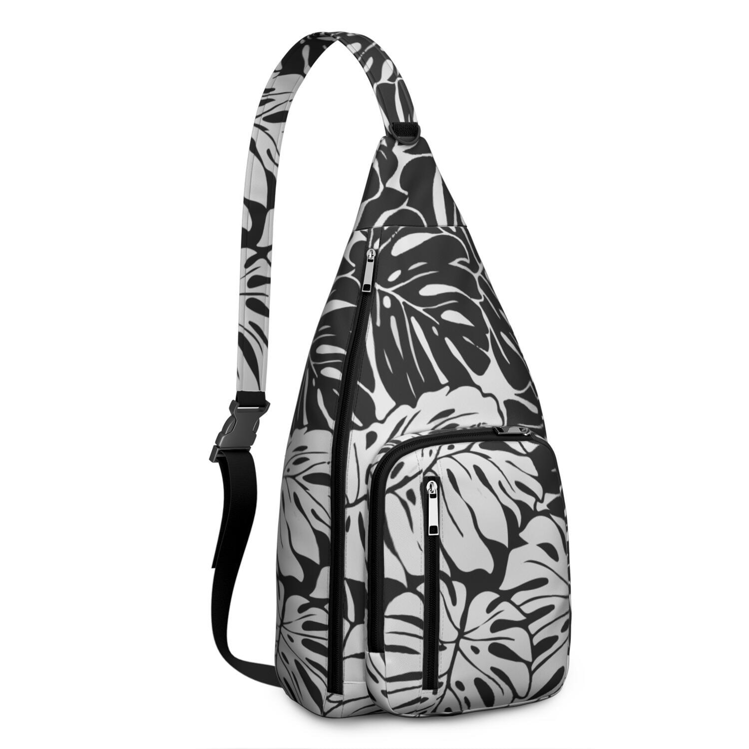 Boho Tropical Floral Sling Backpack – Hawaiian Print Hiking Daypack ...