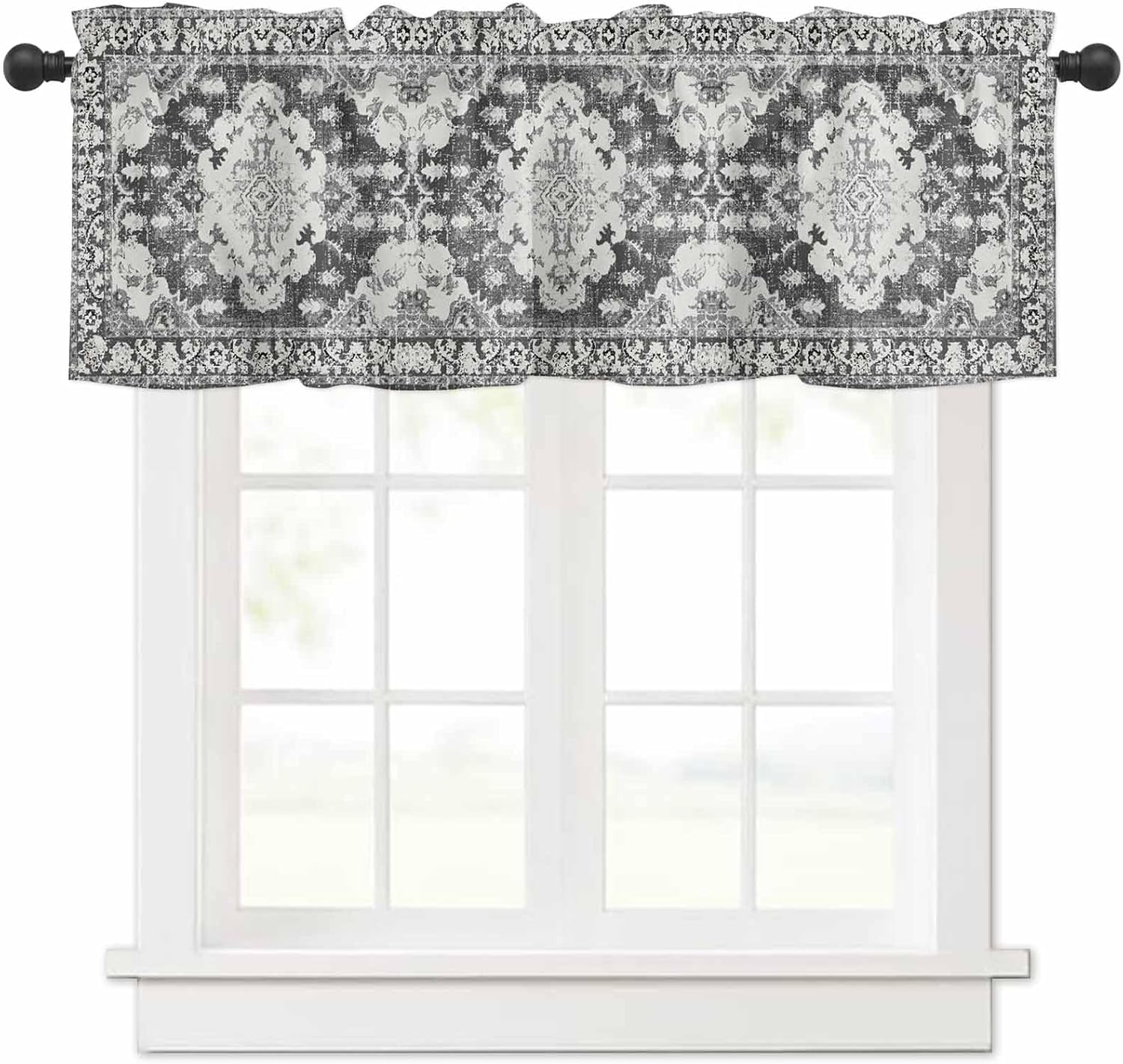 Boho Valances for Windows Bohemia Rod Pocket Valance Window Treatments ...