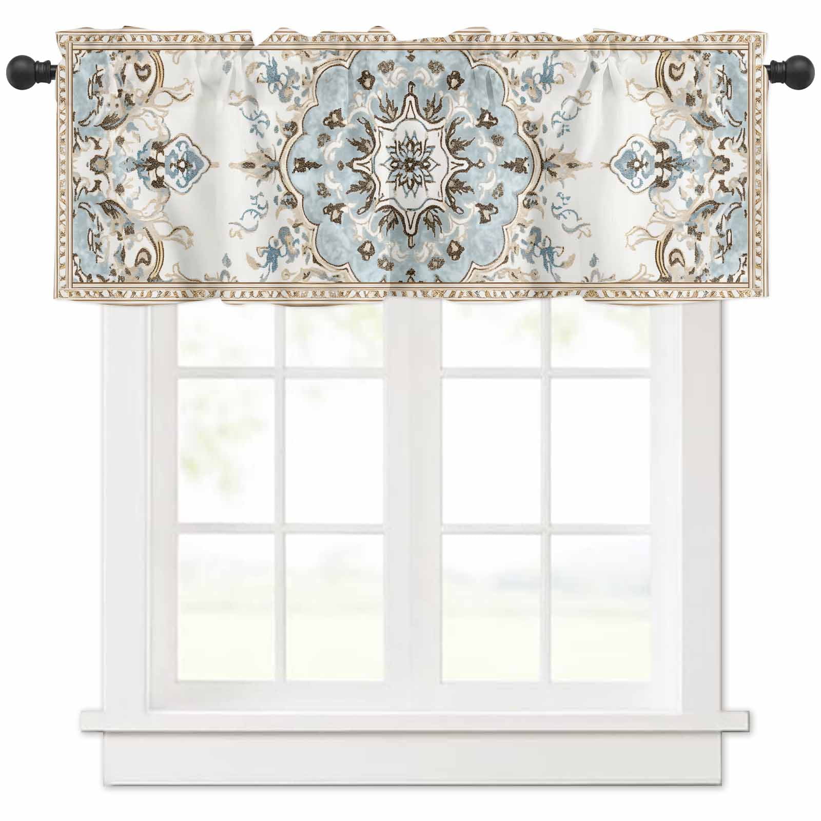 Boho Valances for Windows Farmhouse Kitchen Curtains Valances Rod ...