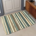 Boho Vertical Stripes Front Door Mat Indoor Entrance, Green Beige ...
