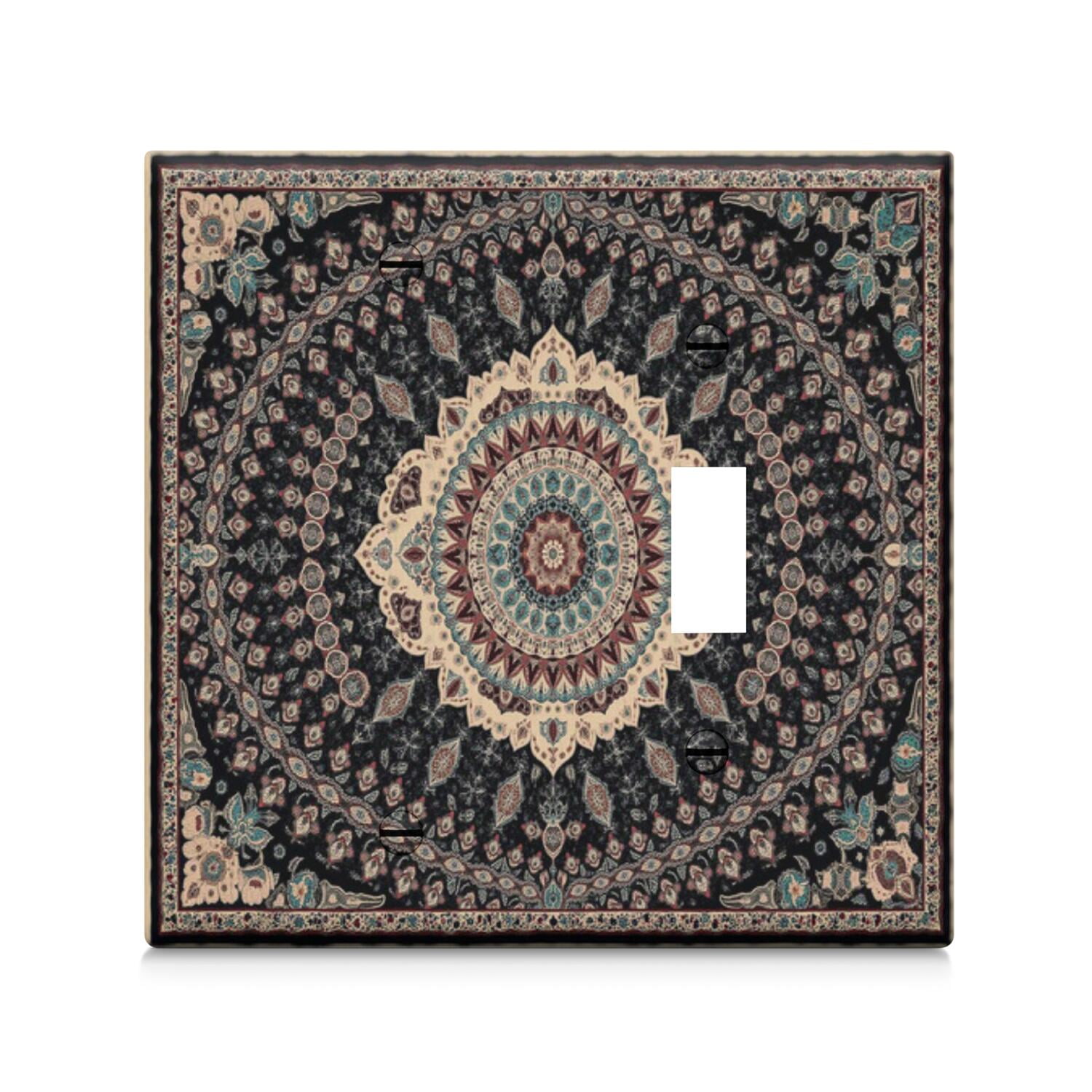 Boho Vintage 1 Toggle 1 Blank Outlet Light Switch Cover Funky Vintage ...