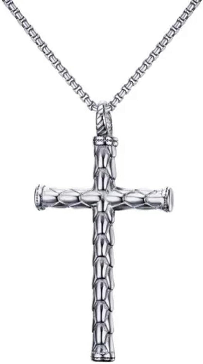 Boho Vintage 925 Silver Cross Pendants Necklace Punk Party Jewelry ...