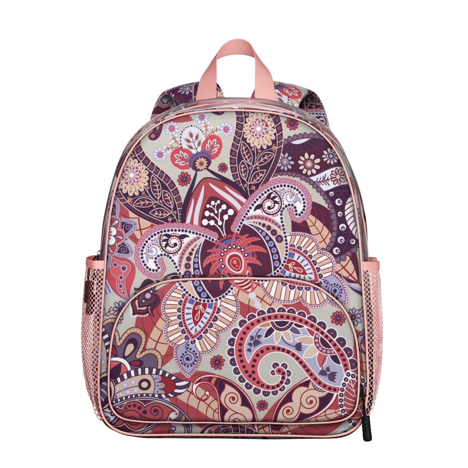 Boho Vintage Adjustable Backpack - Waterproof Ergonomic Student Daypack ...