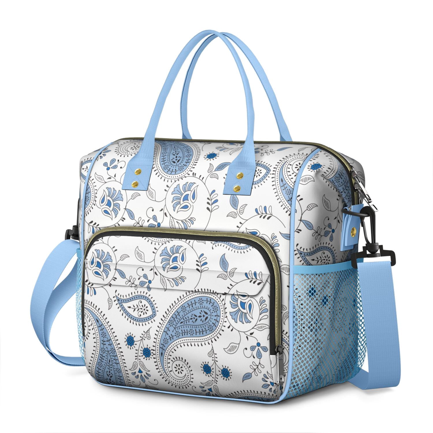 Boho Vintage Aesthetic Lunch Bag – Insulated Large Lunch Box with ...