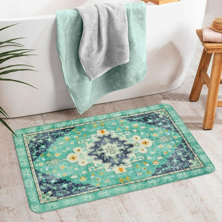 oriental pattern bath mat