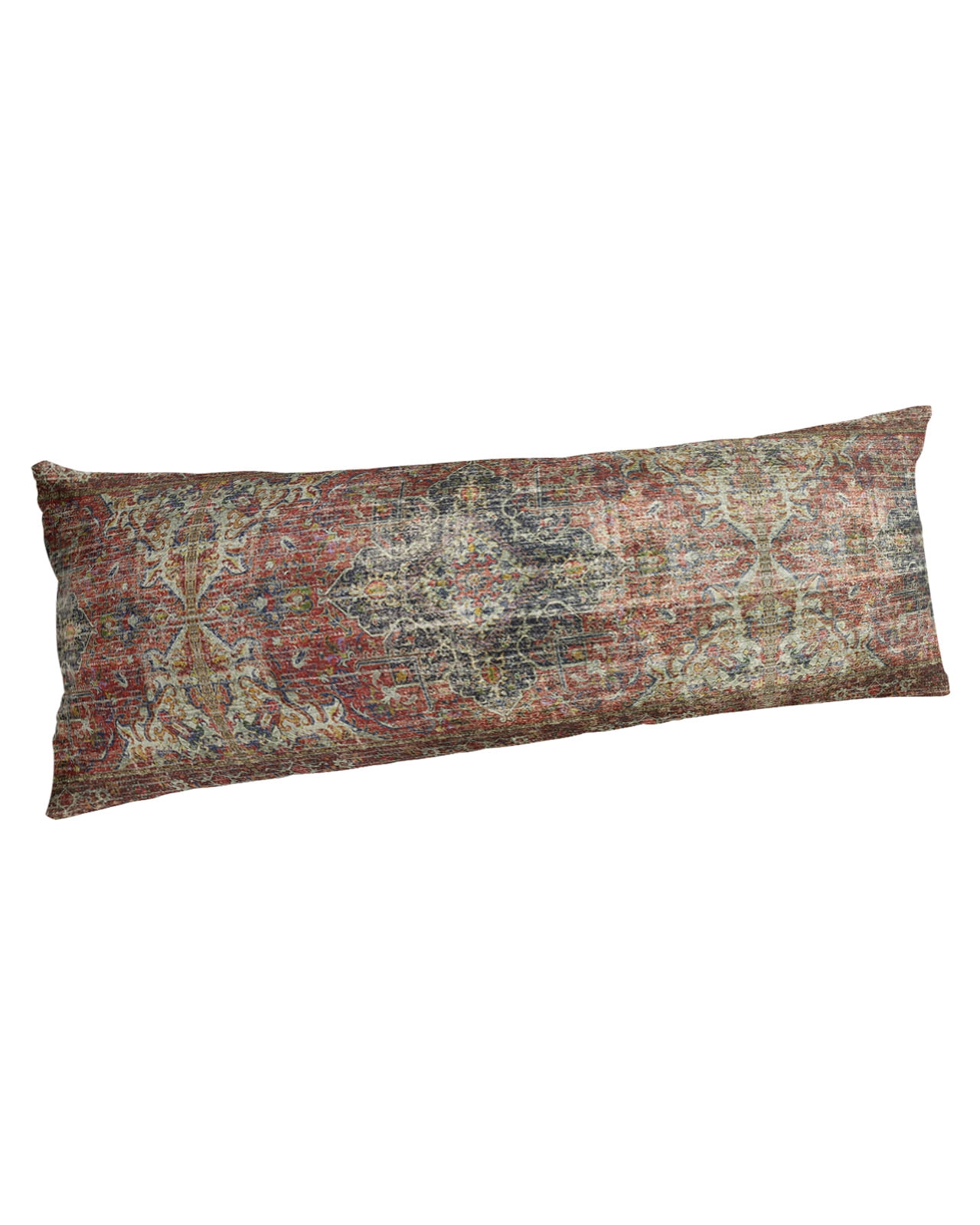 Boho Vintage Body Pillow Covers, Retro Flowers Modern Geometric ...
