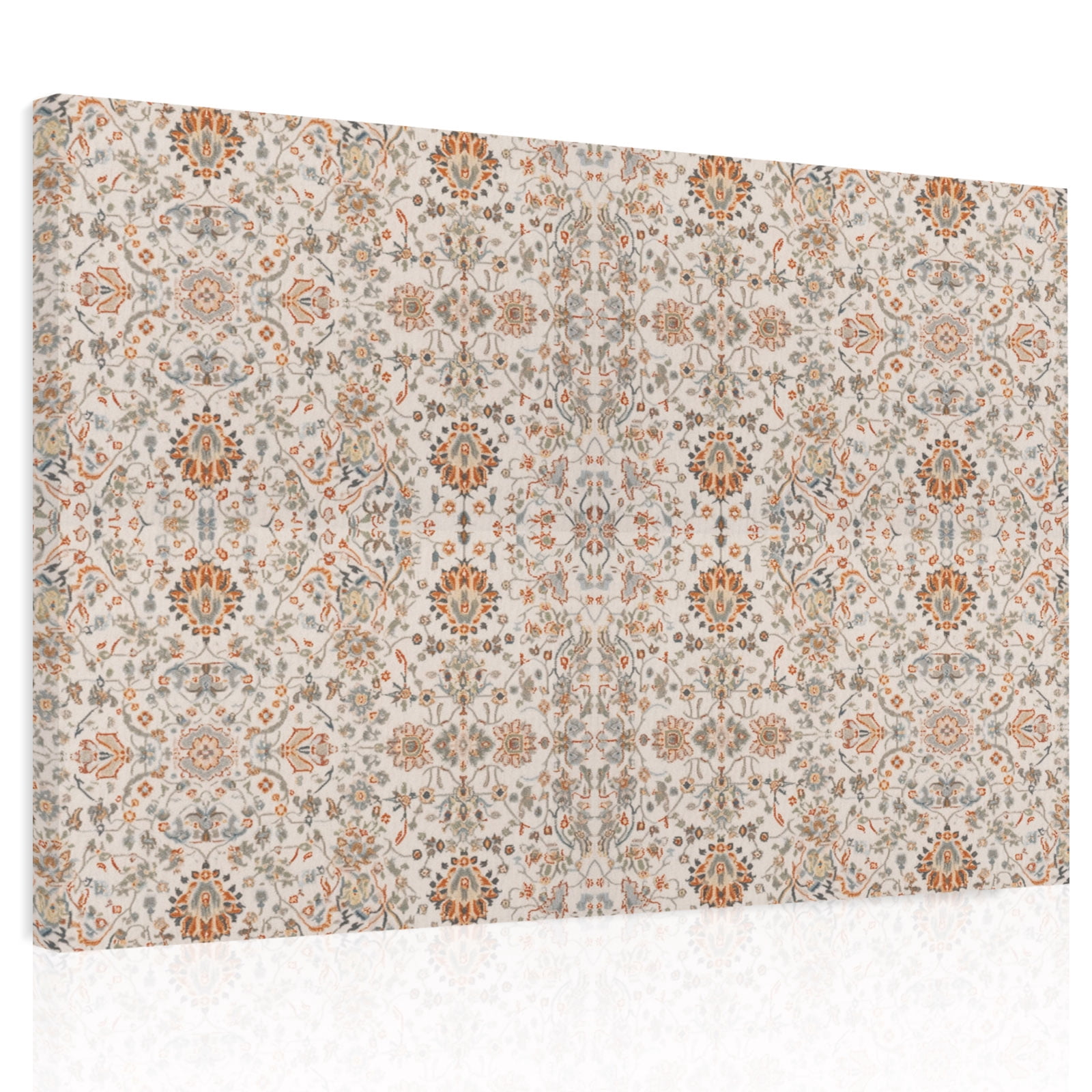 Boho Vintage Canvas Print Wall Art, Tribal Style Flowers Wall Decor ...