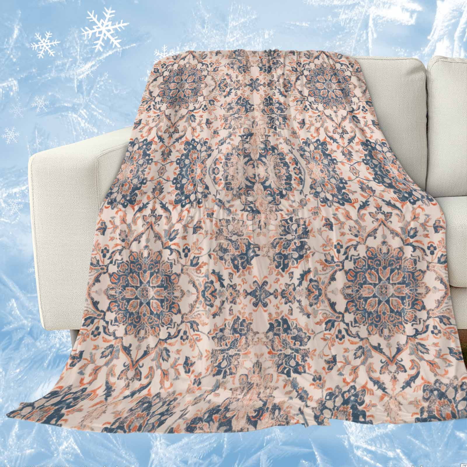 Boho Vintage Cooling Blanket, Lightweight Breathable Summer Throw ...