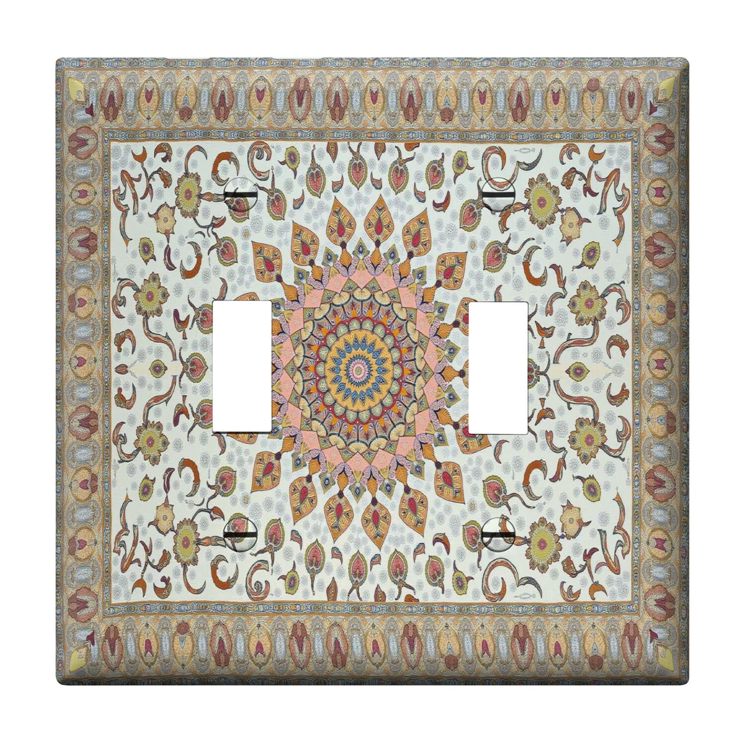 Boho Vintage Double Toggle Switch Cover Funky Vintage Boho Decorative ...