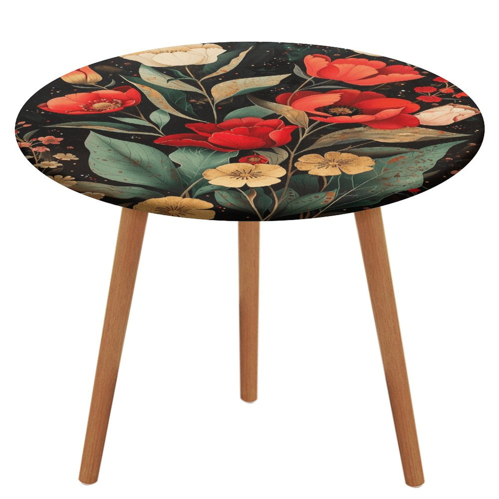 Boho Vintage Floral Fitted Table Cover - Waterproof Elastic Edged ...