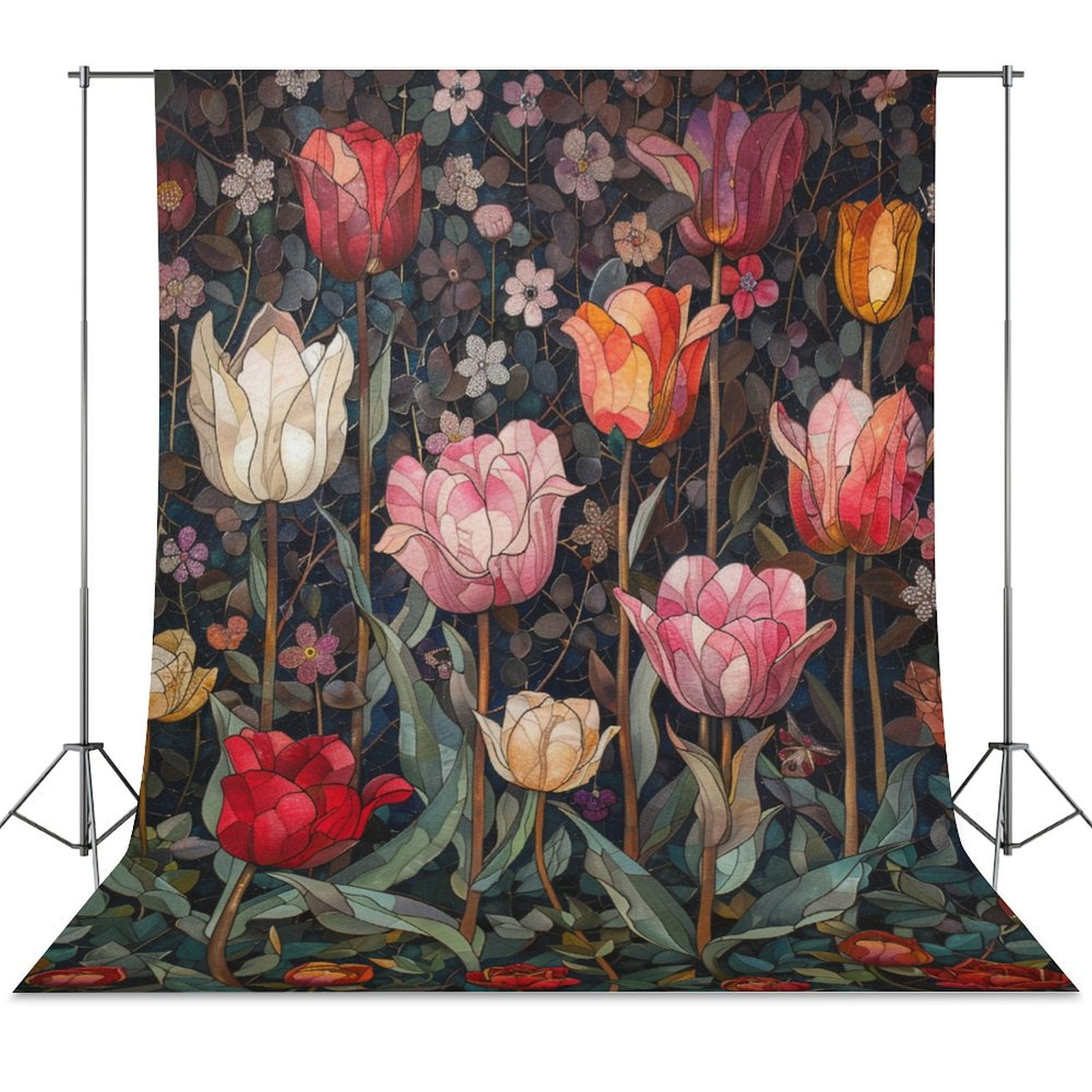 Boho Vintage Floral Spring Wall Backdrop Background Floral Backdrops ...