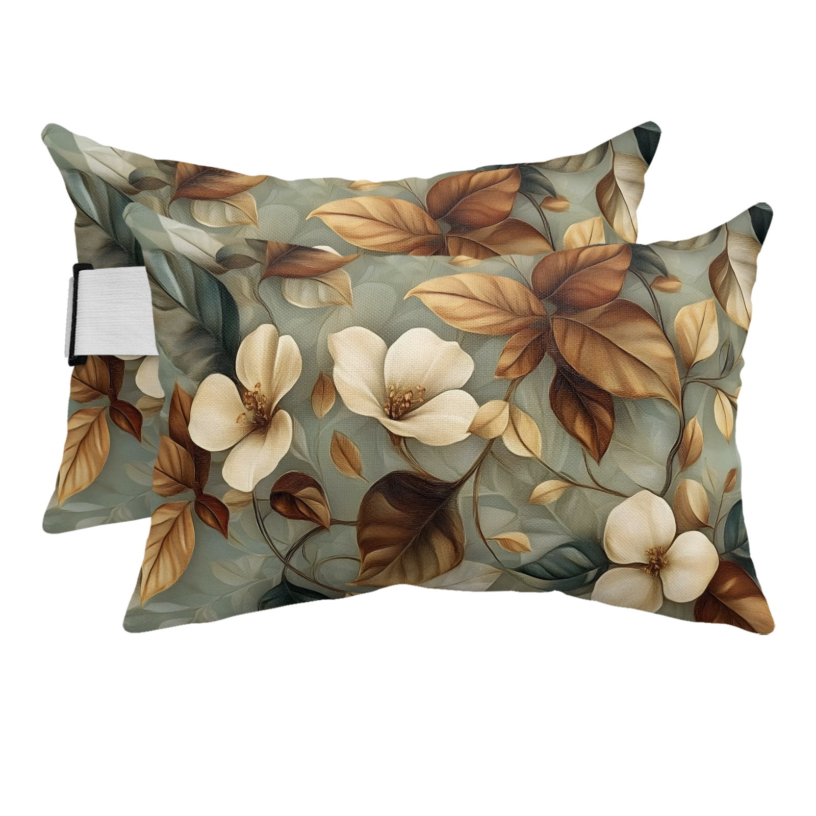 Boho Vintage Flower Outdoor Pillows for Chaise Lounge Chair Beach ...