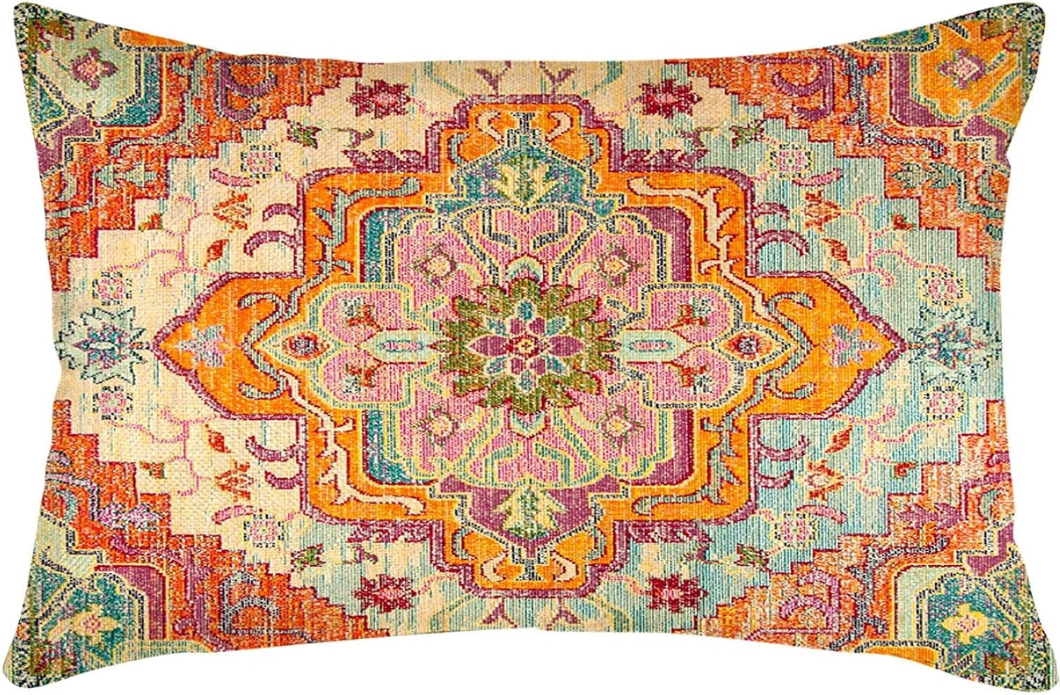Boho Vintage Throw Pillow Cover Carpet Pattern Antique Ethnic ...
