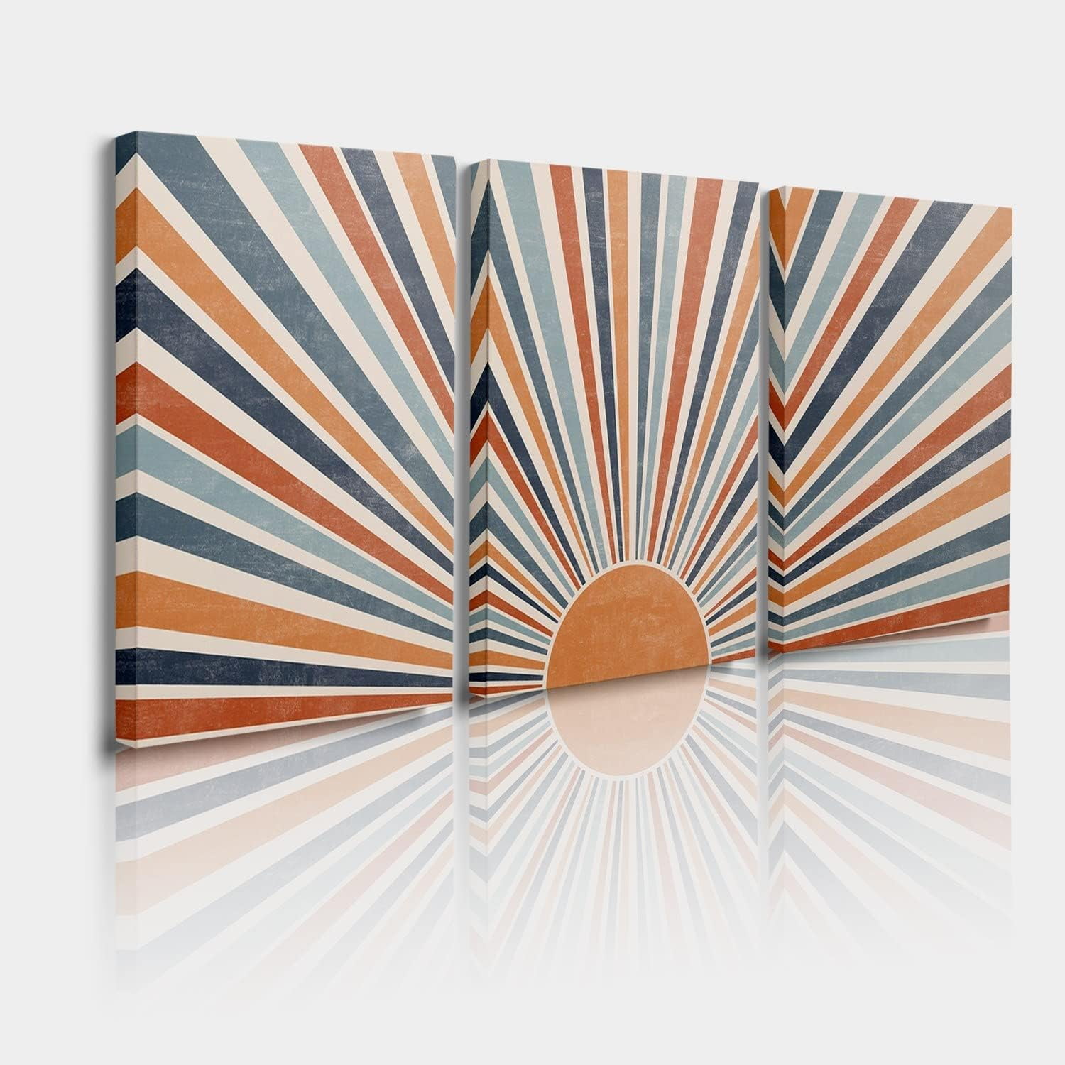 Boho Wall Art Colorful Sun Ray Boho Wall Decor for Bedroom Living Room ...