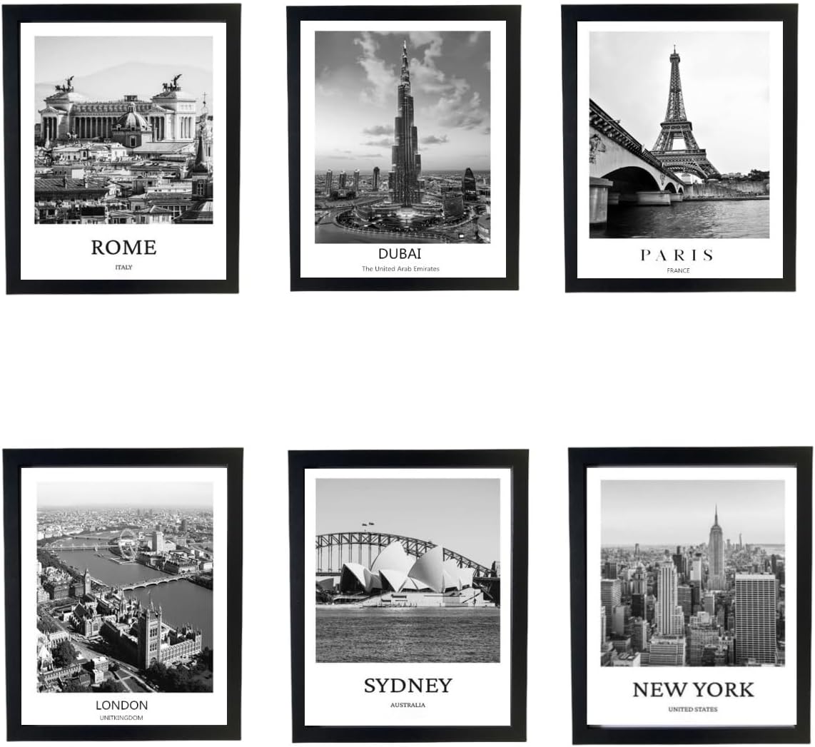 Boho Wall Art Decor, London, Tower of Pisa, Paris, Eiffel Tower,Roman ...