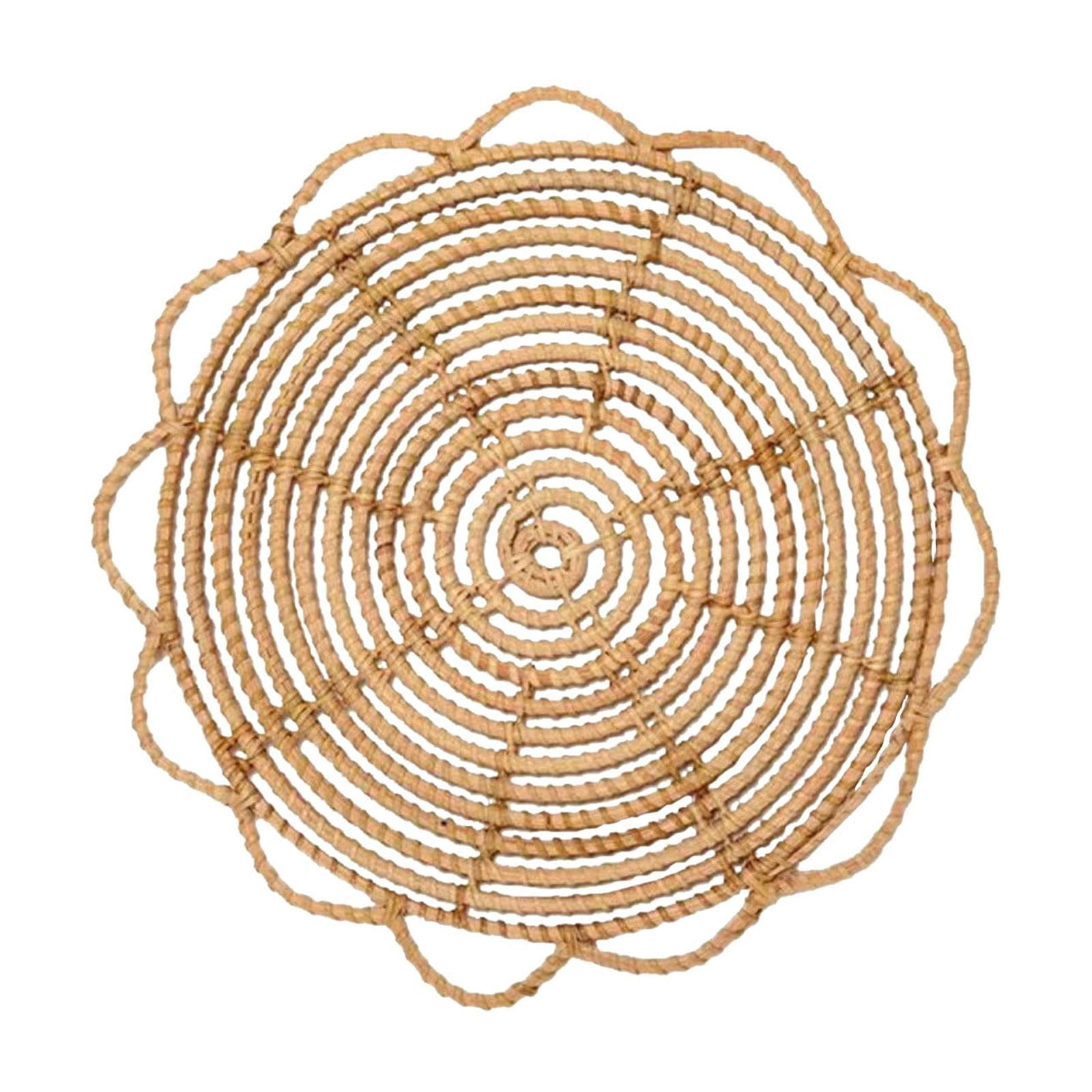 Boho Wall Basket Decor - Seagrass Rattan Wicker Wall Decor Round ...