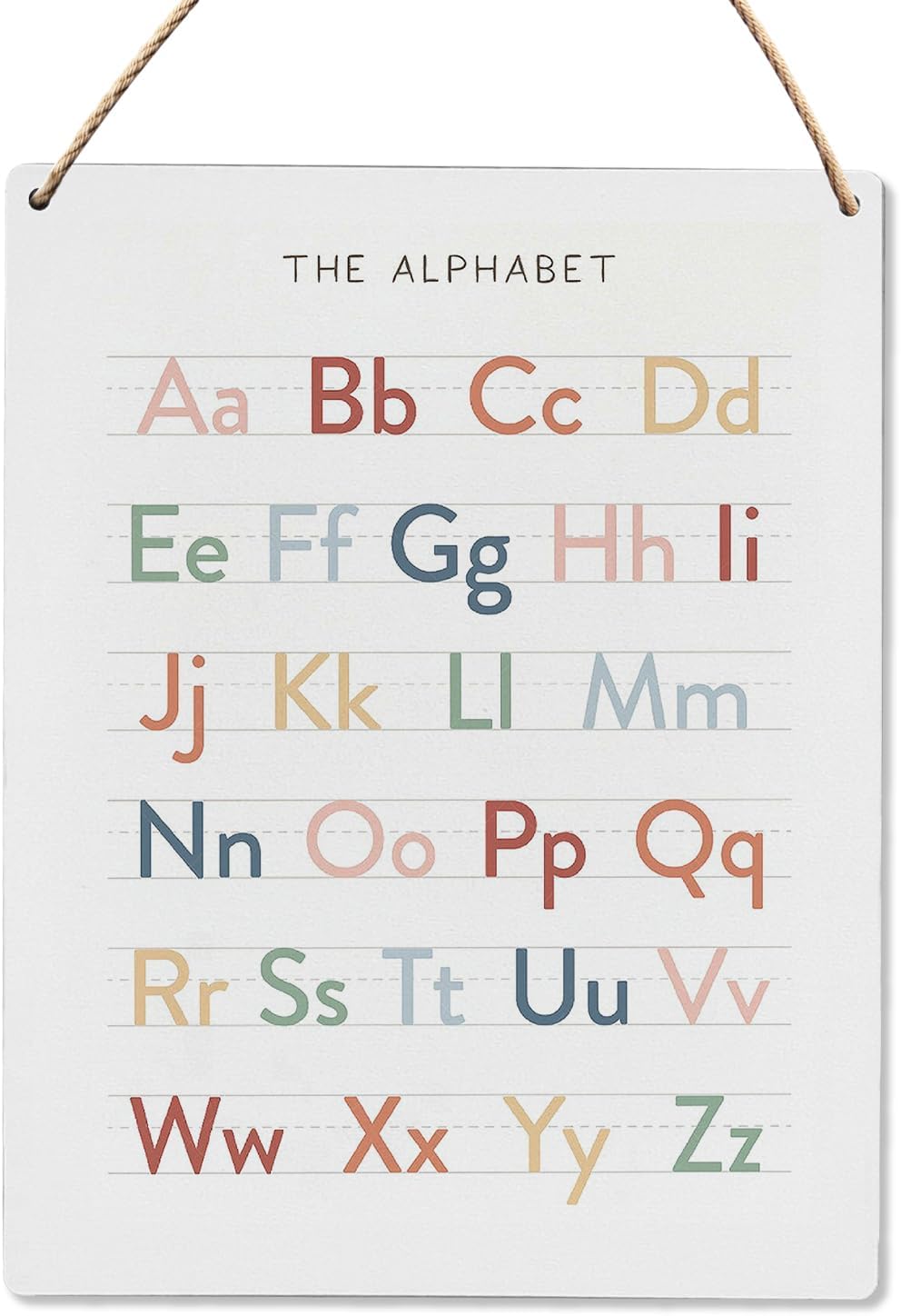 Boho Wall Decor, Abc Alphabet Wood Hanging Sign, Boho Alphabet Wall ...