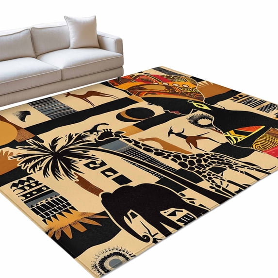 Boho Washable Rug 2.7x5 Area Rug for Living Room Bedroom Non Slip ...